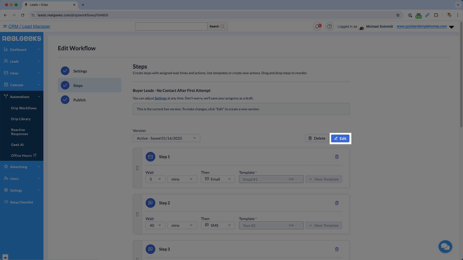 Real Geeks Workflow Overview Guide